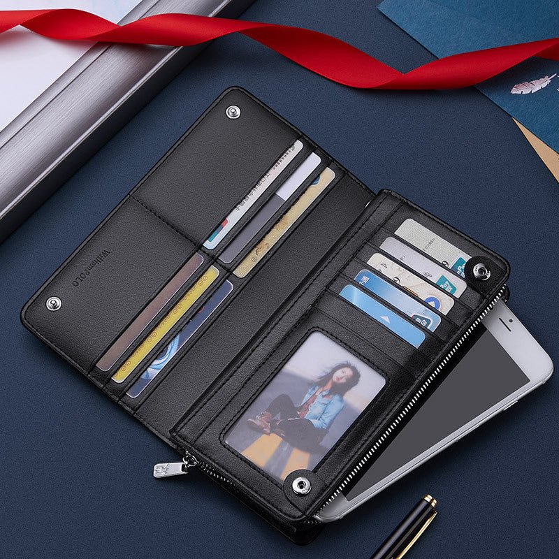 Wallet Men's Real Cowhide Long Zipper Handheld Multi-functional – STYLE ...